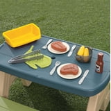 Step2 Sizzle & Smoke Barbecue Blue Toddler Grill Playset with 15 Piece ...