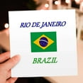 3drose, Image of Words Rio De Janeiro with Flag, 6 Greeting Cards with ...