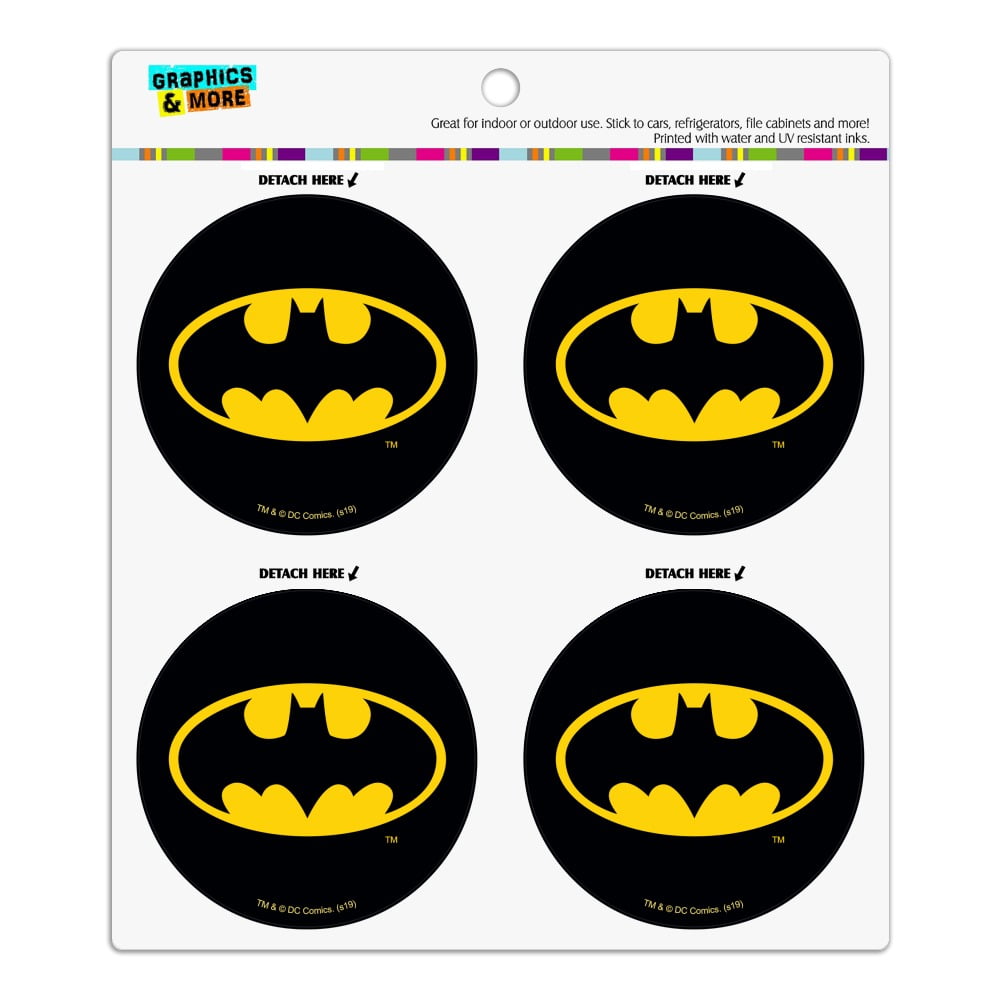 Batman Classic Bat Shield Logo Refrigerator Fridge Locker Vinyl Circle ...