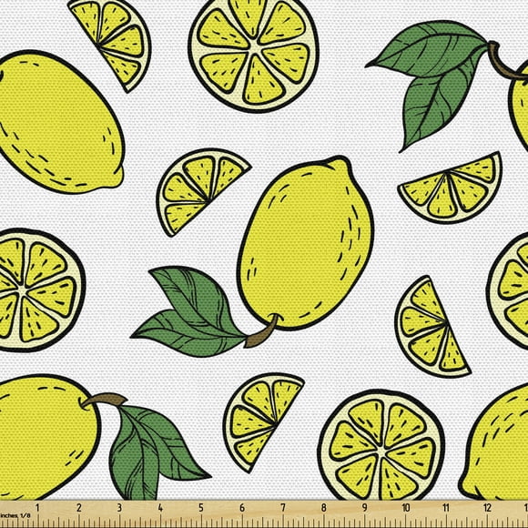 Lemon Print Fabric