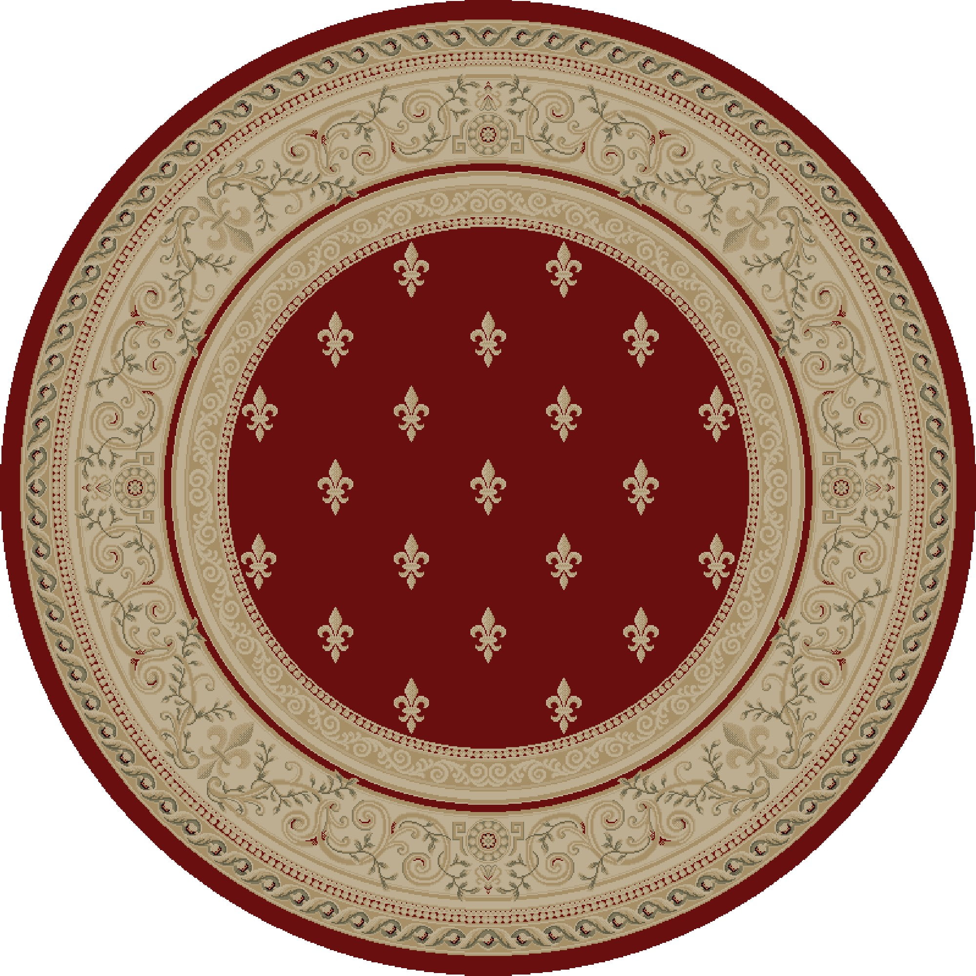 Concord Global Trading Imperial Collection Fleur De Lys Area Rug ...