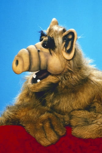 ALF portrait of Alien Life Form behind couch 24x36 Poster - Walmart.com