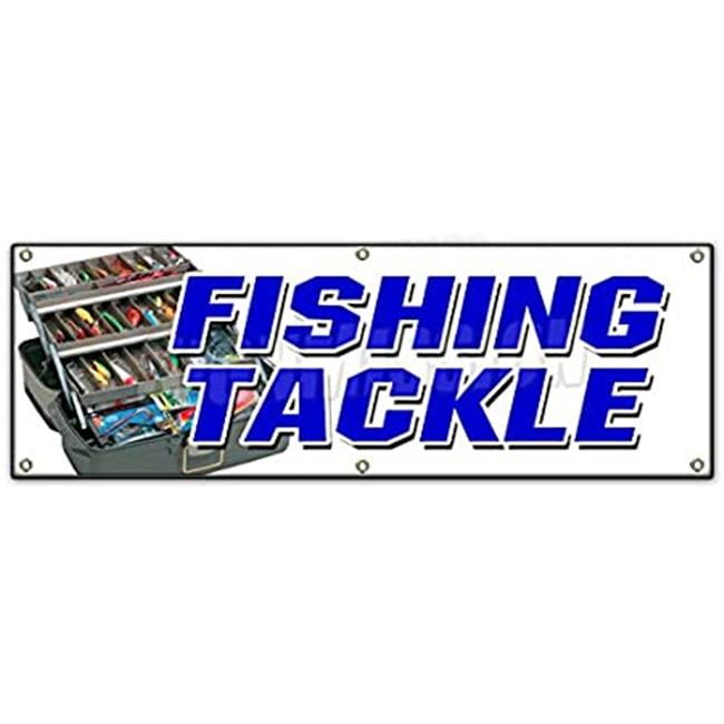 SignMission B-Fishing Tackle Fishing Tackle Banner Sign - Fish Rods ...