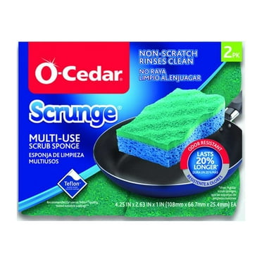 O-Cedar Scrunge Multi-Use No Scratch Sponge (4 Sponges) - Walmart.com