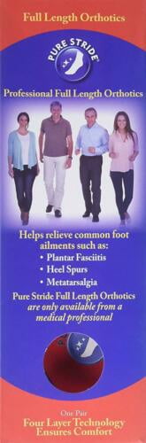 PURE STRIDE Full Length Orthotics Inserts Arch Support New All Sizes ...
