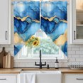 Blue Marble Swag Valances for Windows 63 inches Long, Abstract Ocean ...