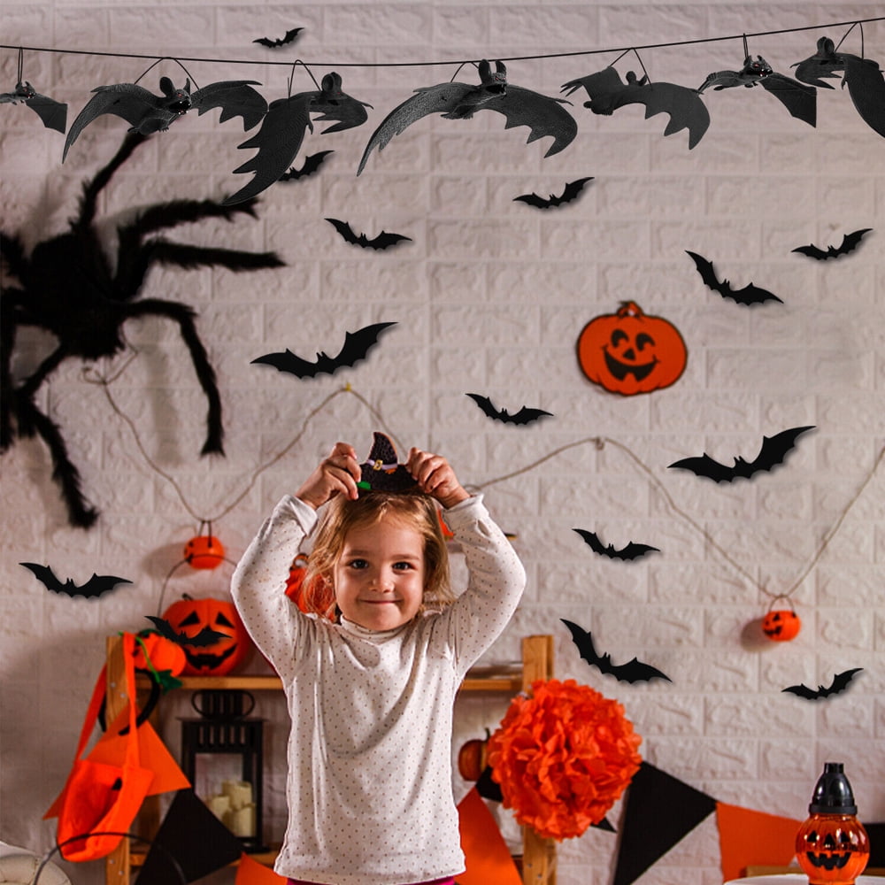 Simulation Hanging Bats Halloween Realistic Looking Scary Bats,Fake ...