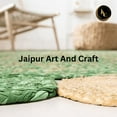 Jaipur Art And Craft Scalloped Jute Cotton Area Rug Hand Braided Eco Friendly Carpet (10x14 Sq ...