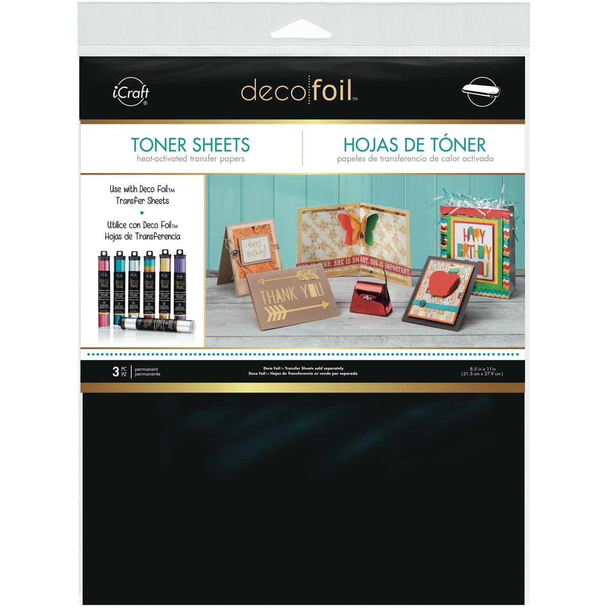 Deco Foil Toner Sheets 8.5"X11" 3/Pkg - Walmart.com