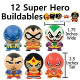 24 Pc Superhero Party Favor Pack (12 Superhero Buildable Figurines & 12 ...