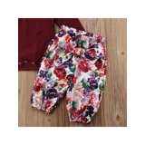 Canis Newborn Baby Girls Cotton Tops Romper Floral Pants 3Pcs Outfits Set Clothes - Walmart.com