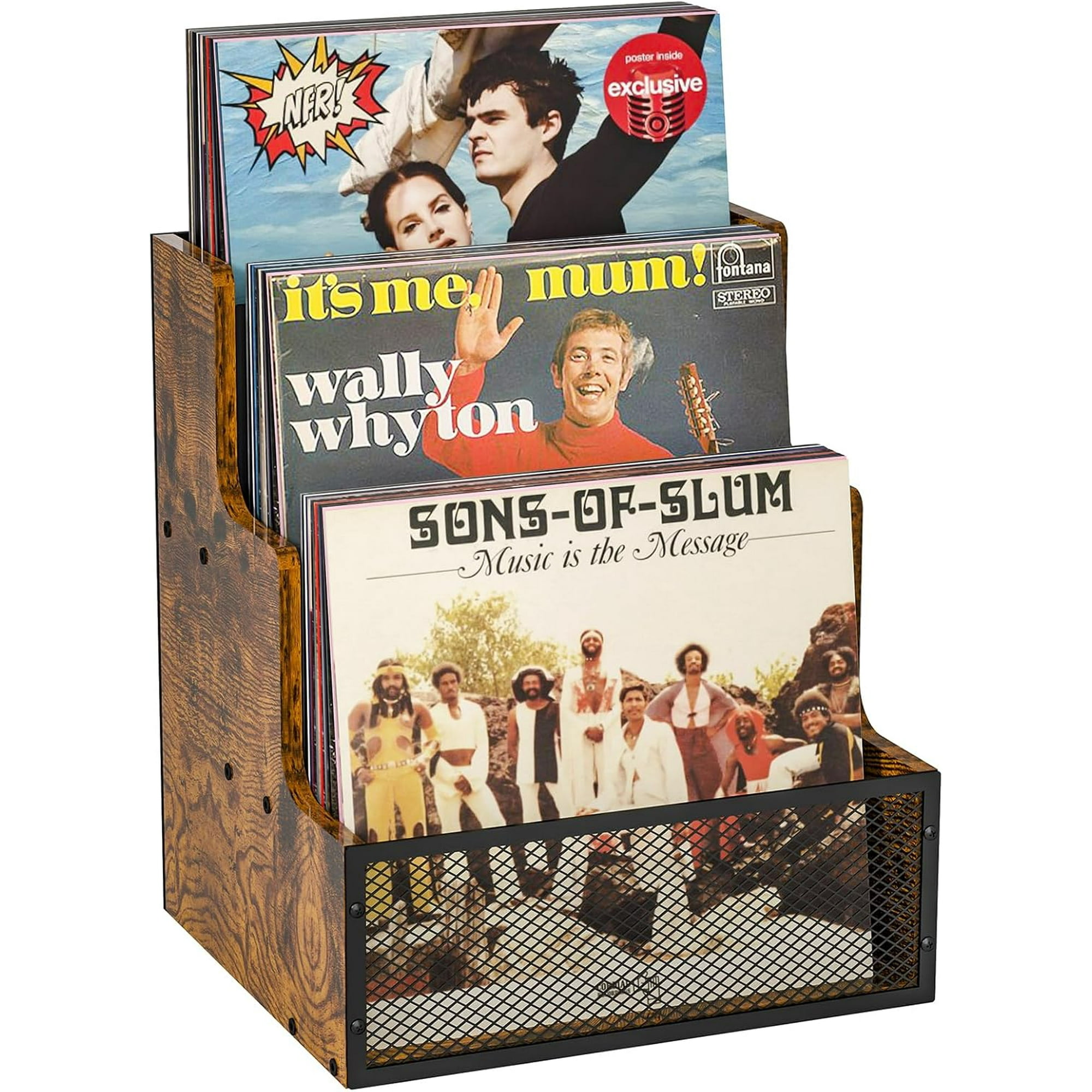 Click here for Sanshilou Rustic Brown & Black 3-Tier Stepped Viny... prices