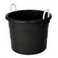 Homz 17 Gallon Plastic Large Utility Rope-Handled Storage Bucket Tub ...