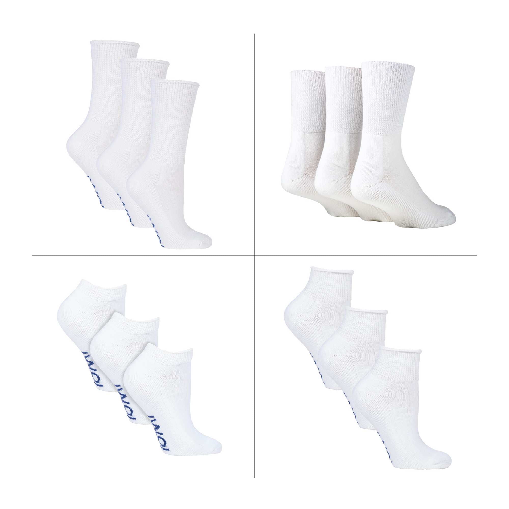 Click here for 12 Pairs Unisex Diabetic Socks Bundle Set Iomi Ext... prices