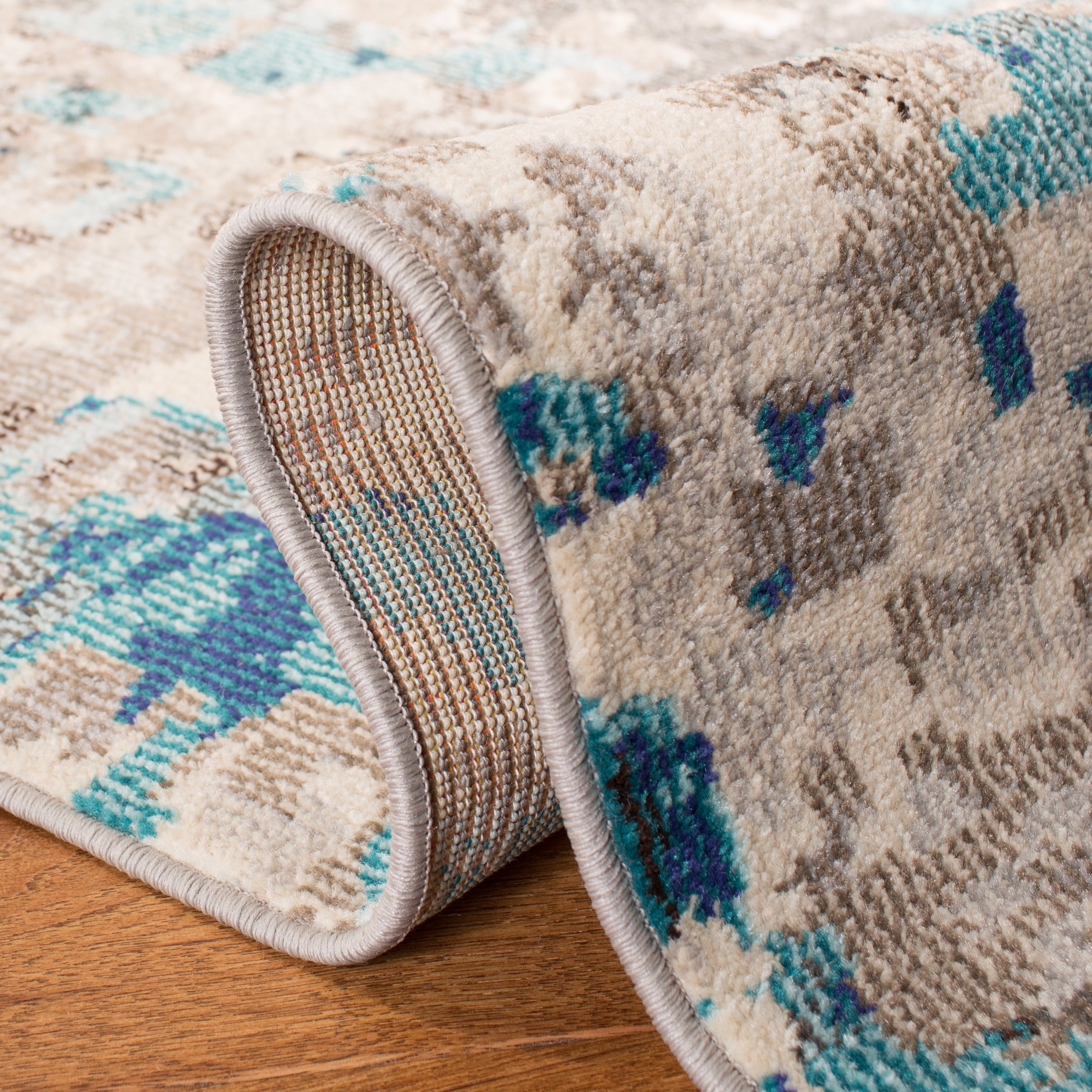 SAFAVIEH Madison Candelario Abstract Polka Dots Area Rug Grey Blue 10 x ...