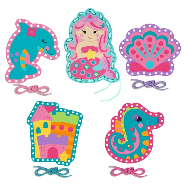 Lacing Cards, Mermaid/Ocean - Walmart.com