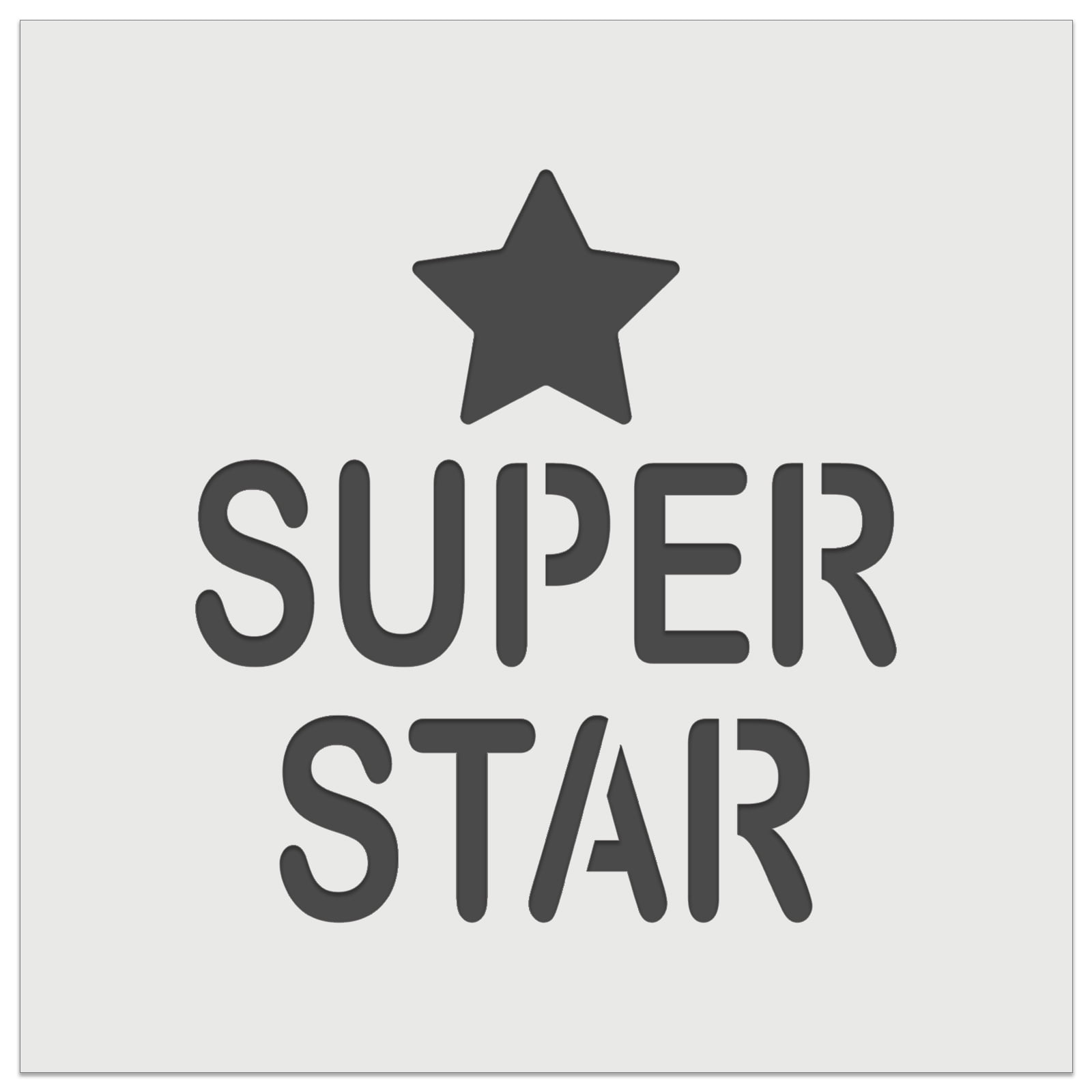 Super Star Fun Text Teacher School DIY Cookie Wall Craft Stencil - 3.5 ...