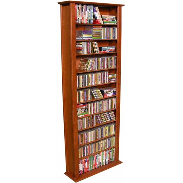 74 x 28 x 9.5 in. Tall Single Media Storage Tower - Cherry - Walmart ...
