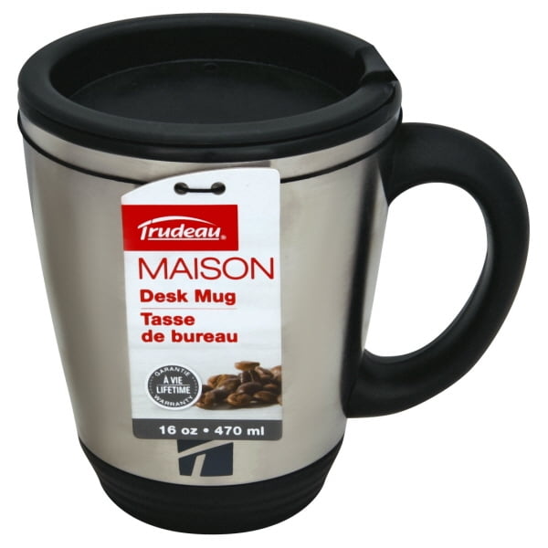 Trudeau Corporation 044530 16 Oz Desk Mug With Lid - Walmart.com