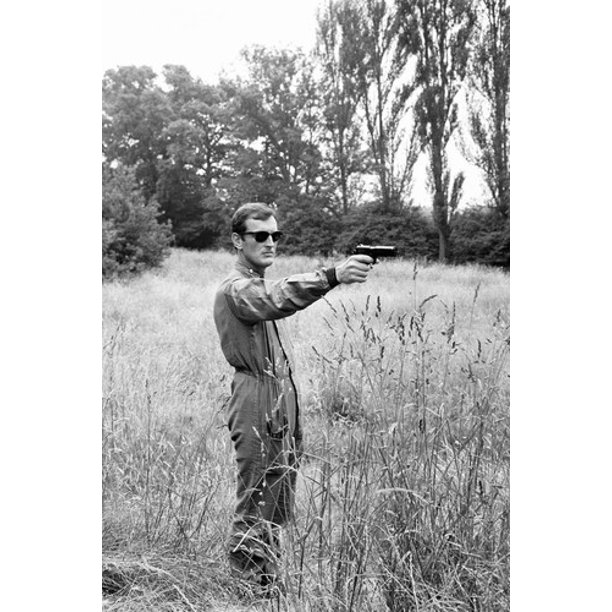 Gerald Harper in The Avengers firing gun in forrest 24x36 Poster ...