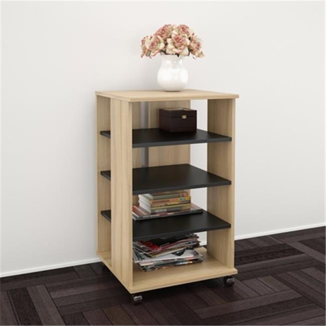 Nexera Jasper Mobile Storage Tower, Biscotti/Black - Walmart.com