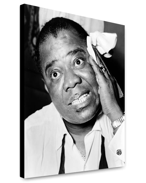 Canvas Print: Louis Armstrong, Head-And-Shoulders Portrait, Facing ...