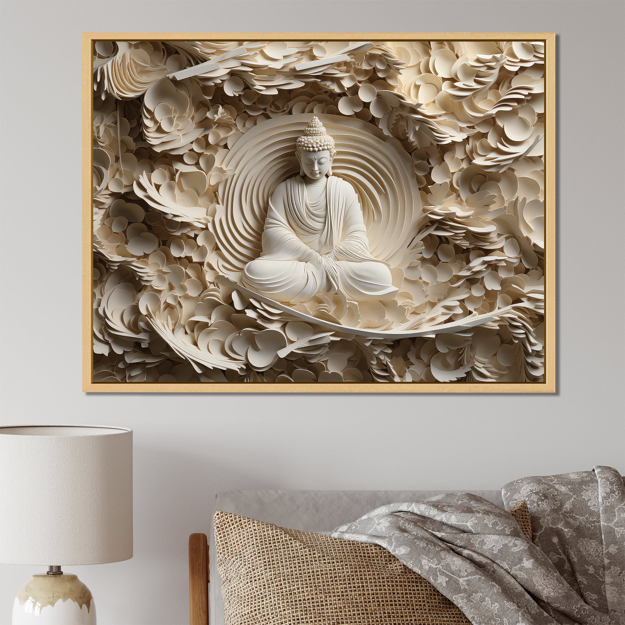 Click here for Designart Buddhism Oversized Framed Wall Art Decor... prices