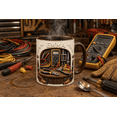 Electrician Dad Accent Mug Personalized Father’s Day Gift with Wire ...