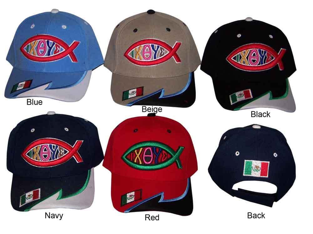 Jesus Mexican Flag Christian Catholic Baseball Caps Embroidered ...