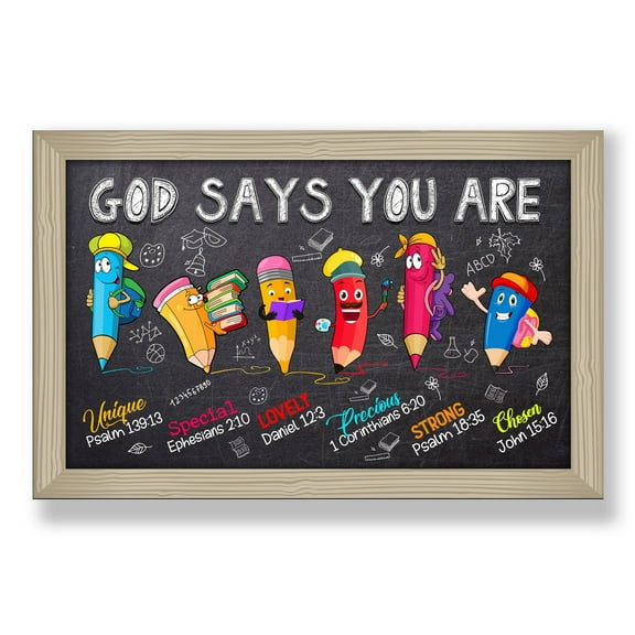 Christian Wall Art for Kids,Inspirational Christian Nursery Wall Art ...