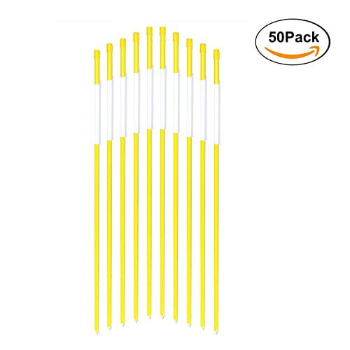 FiberMarker 48-Inch Reflective Driveway Markers Driveway Poles for Easy ...