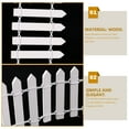 STRANDCHIC Small Succulent Plants Fence Mini Garden Fence Wood White 1 ...