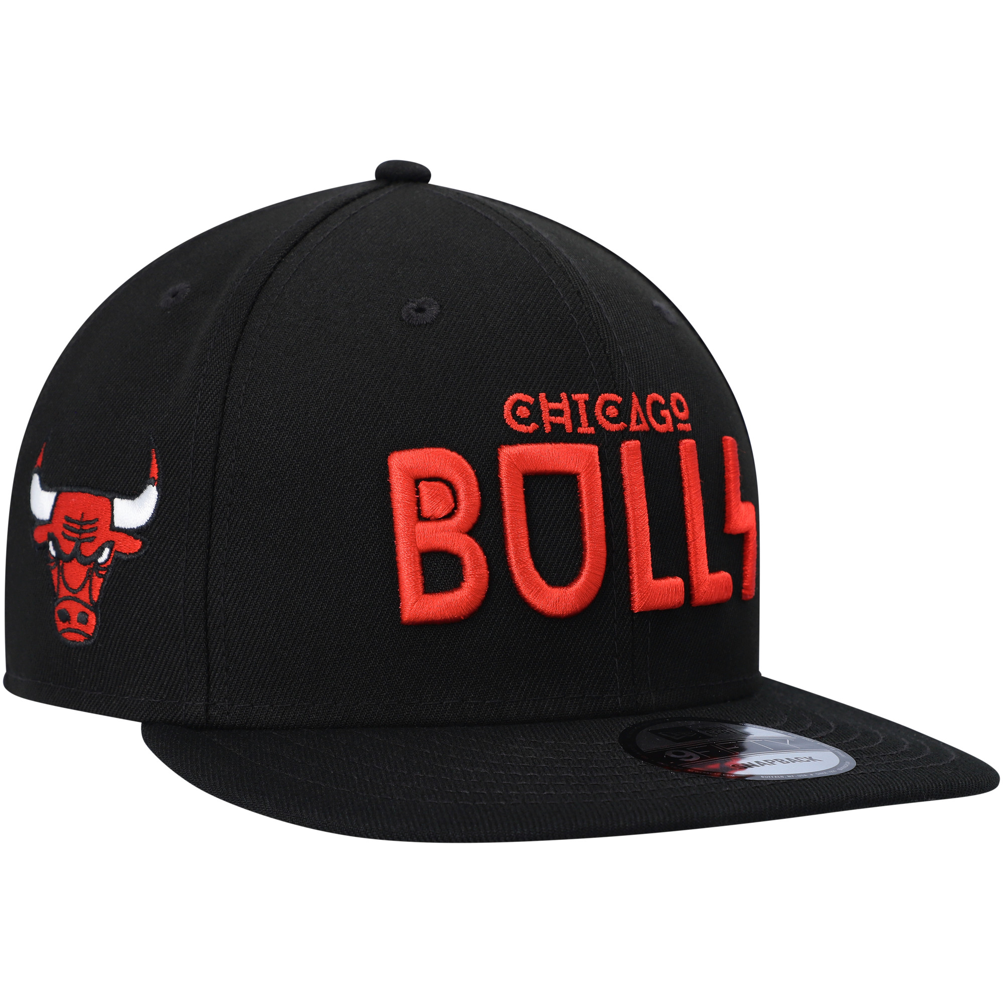 Men's New Era Black Chicago Bulls Rocker 9FIFTY Snapback Hat - OSFA ...