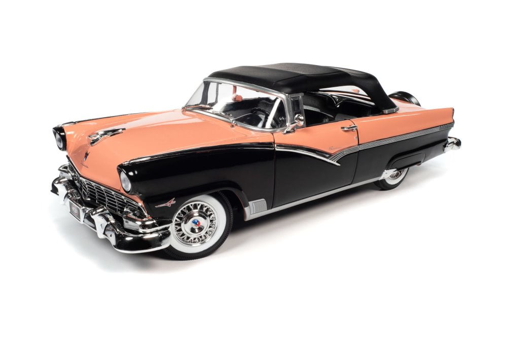 1956 Ford Fairlane Sunliner Convertible Soft Top, Sunset Coral Pink and ...