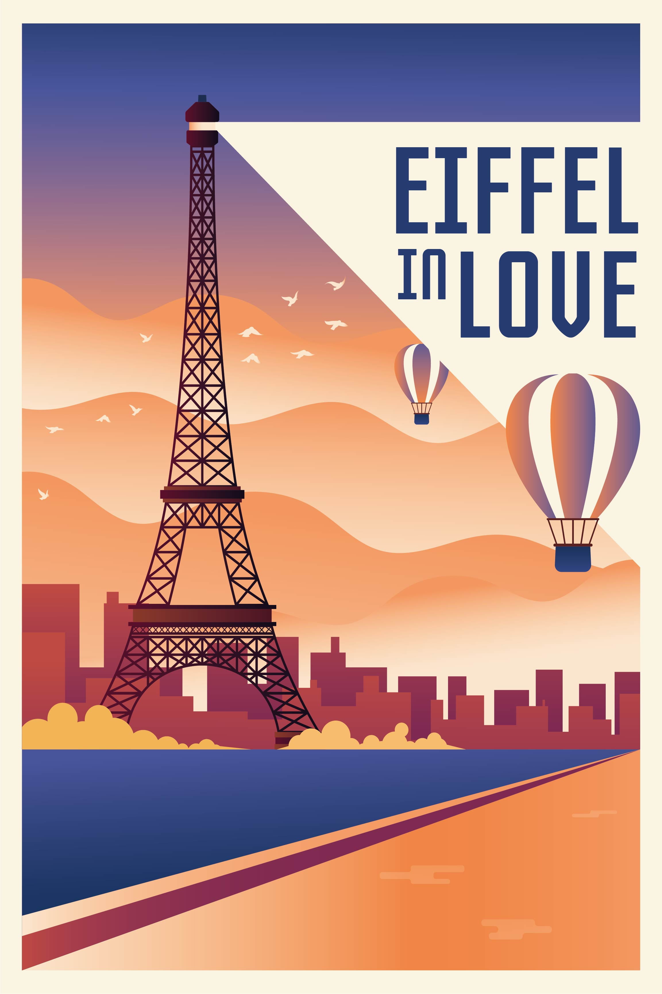 EzPosterPrints - Retro World Famous City Posters - Decorative, Vintage ...
