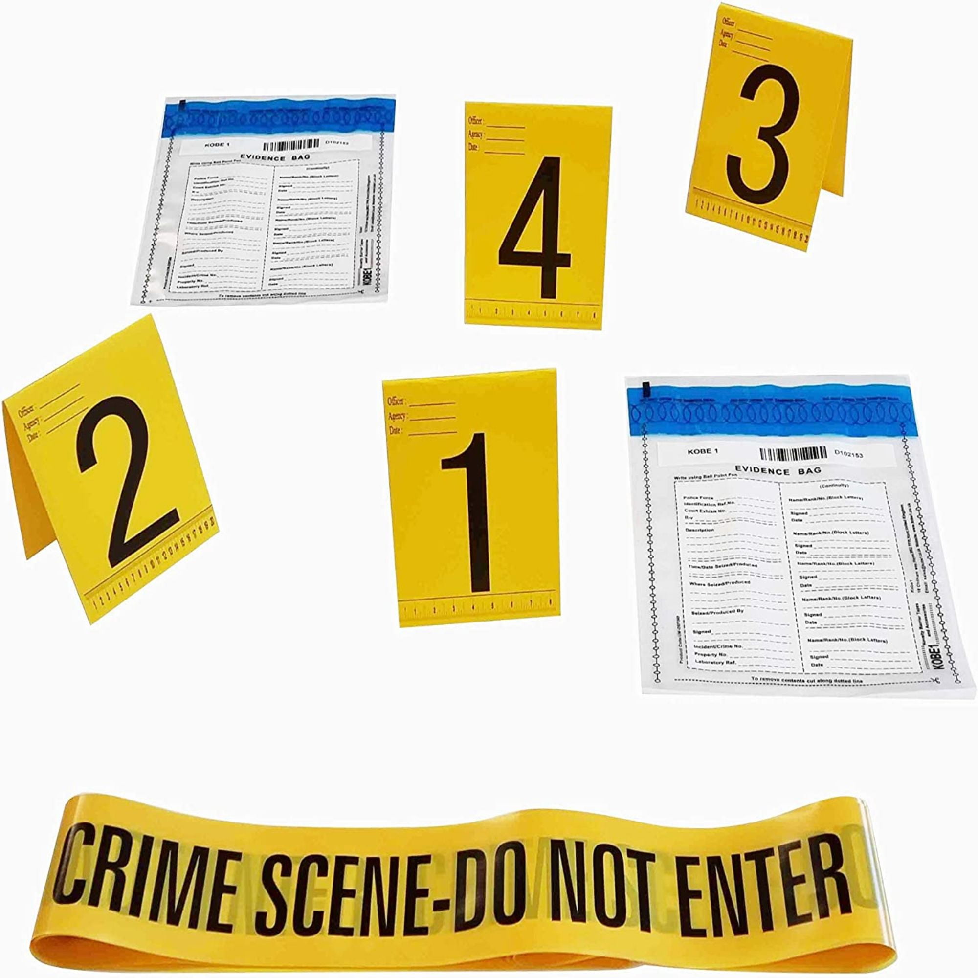 Kobe1 Crime Scene Tape Do Not Enter (20Feet), Evidence Bags (x2), Photo ...