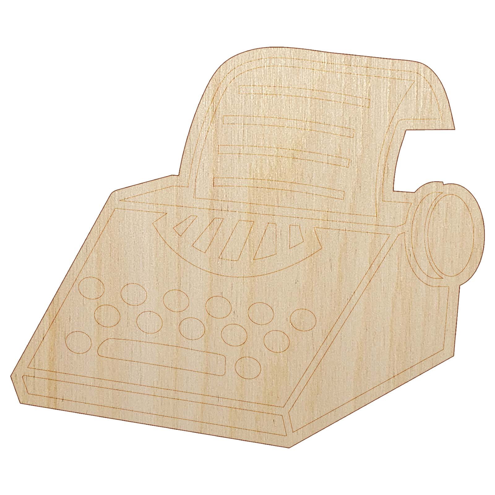 Old Typewriter Icon for Novels Books and Letters Wood Shape Unfinished ...