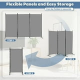 EDX 3 Panel Partition Room Divider, 6 Ft Tall Folding Privacy Screen ...