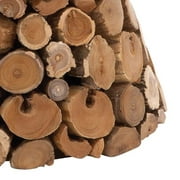 Deco 79 15" x 17" Contemporary Rustic Cut Tree Branch Wooden Teak ...