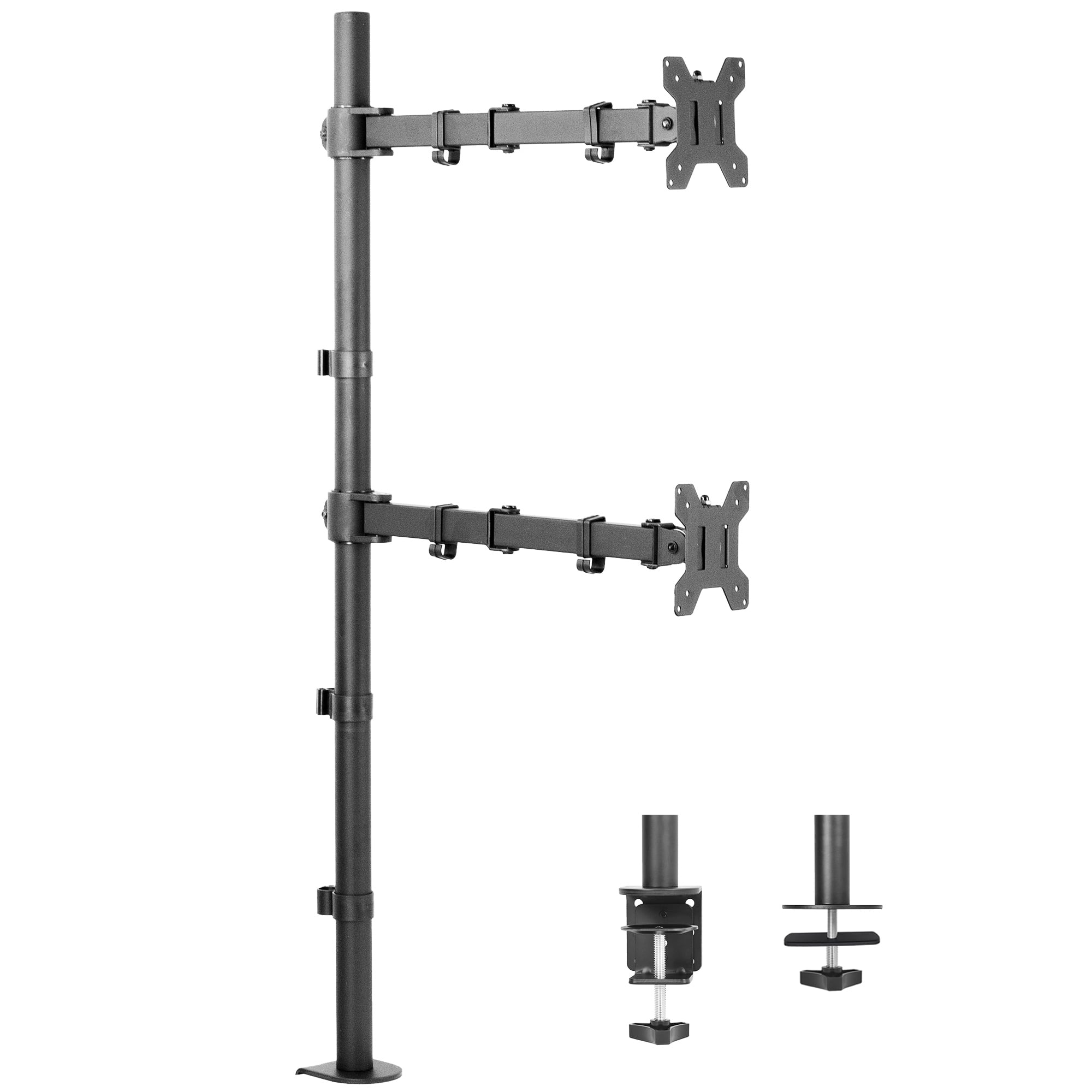 VIVO Dual Monitor Mount Extra Tall Adjustable Stand | Fits Two Screens ...