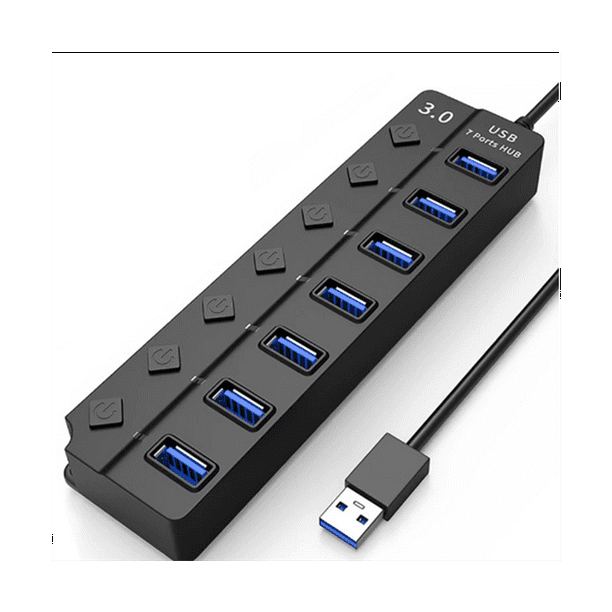 Seven Port Switch Hub3.0 Seven Port Splitter Hub Four Port Expander USB ...