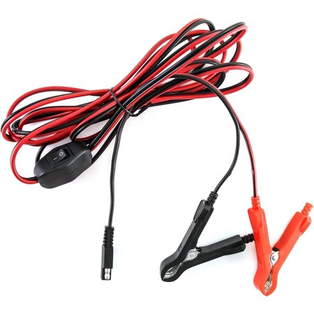 SAE Cable Clamp, Alligator Clip to SAE Battery Connector with Switch ...