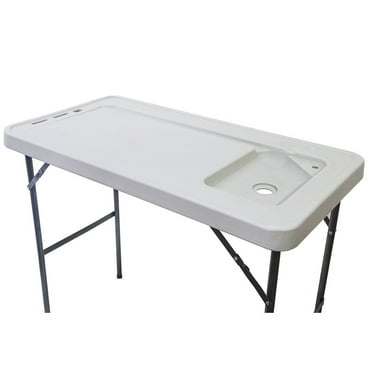 Topbuy Portable Fishing Fillet Prep Table with Rotatable Faucet, Sink ...