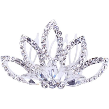 Princess Tiara Comb Mini Rhinestone Tiara Hair Clips Party Favor for ...