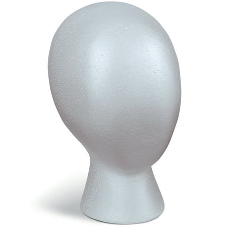 Styrofoam Head-White W/Blank Face 9.5"X5.5"X7" | Walmart Canada