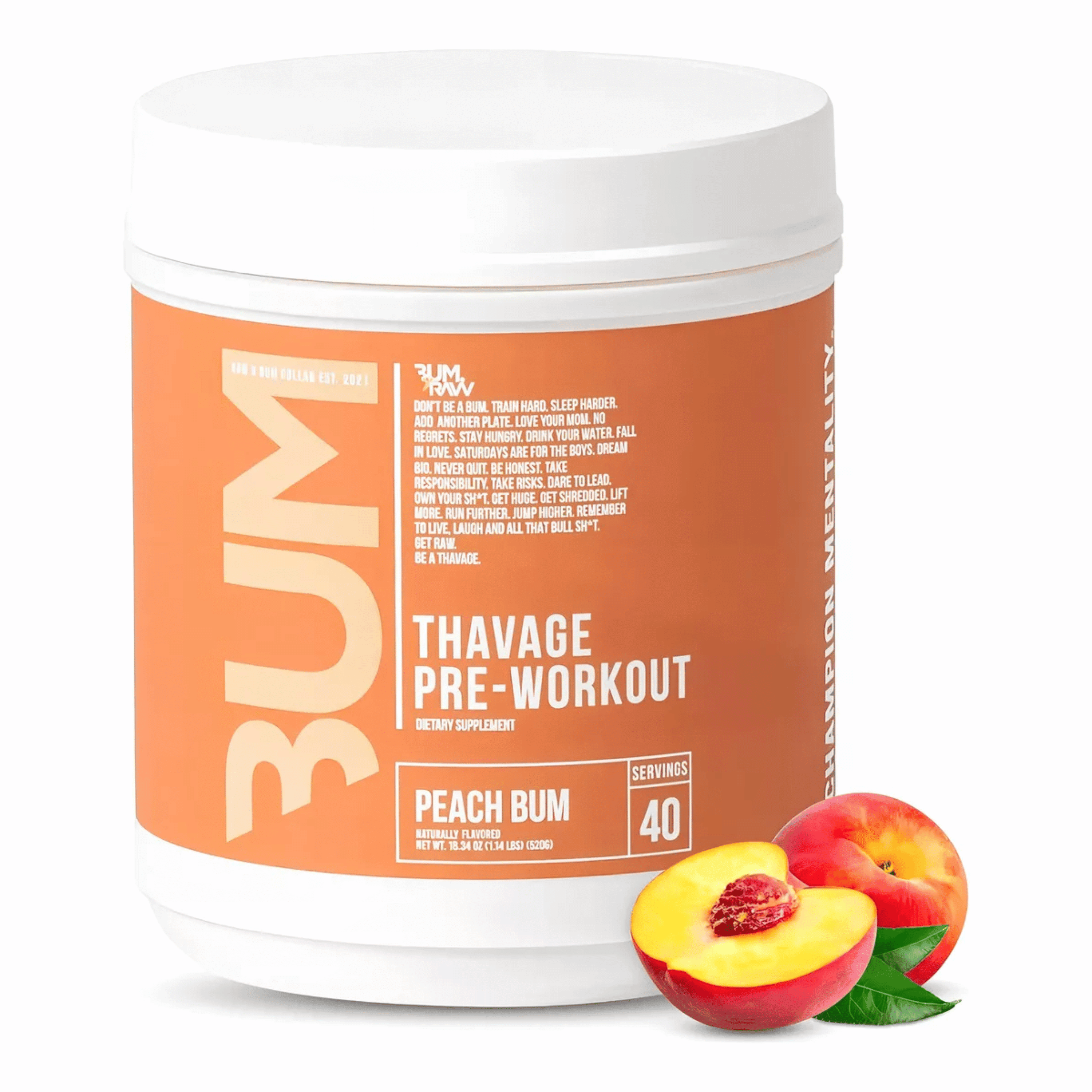Cbum Thavage Raw Nutrition 40 Servicios Sabor Peach Bum | Bodega Aurrera en línea