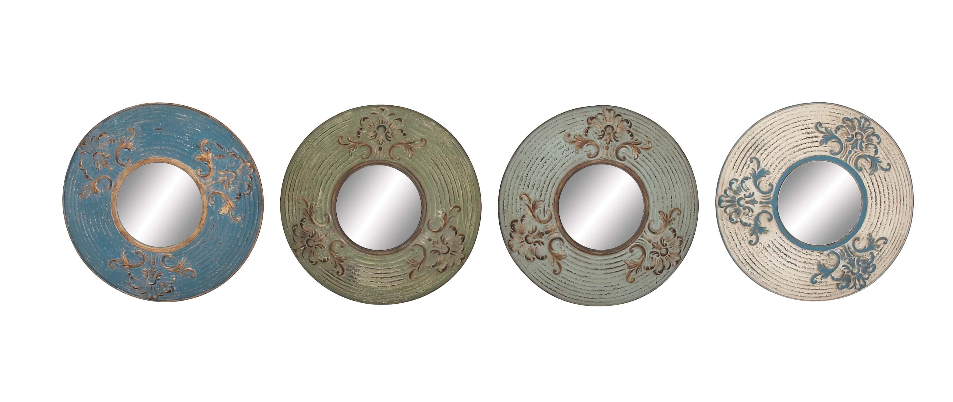 Round Shaped Metal Wall Mirror Decor Set Of Four - Walmart.com