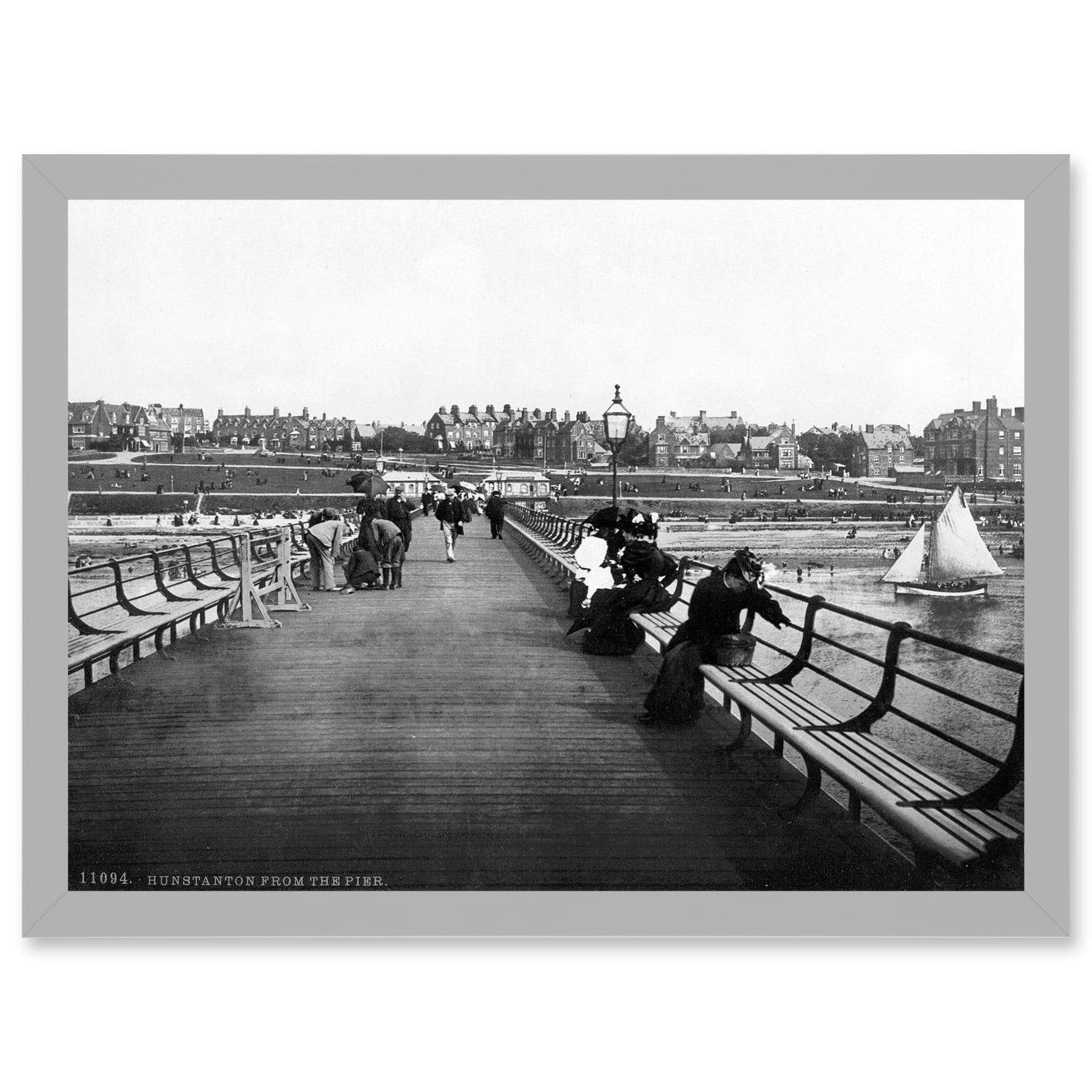 Vintage Victorian Photo Hunstanton From Pier England UK Artwork Framed ...