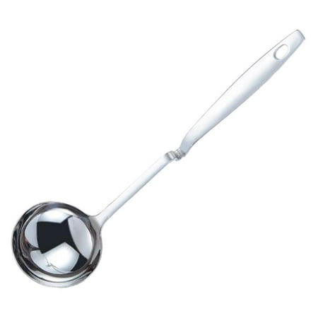 11inch Stainless Steel Curved Handle Soup Spoon Ladle Colander Cook ...