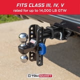 TowSmart Steel Adjustable Trailer Hitch, Dual Ball, X-Mount, Class V, 5 ...